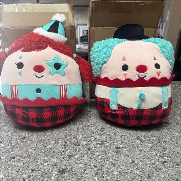 Squishmallows | Toys | Nwt Squishmallows 2 Ukee And Eurydice The Clown ...